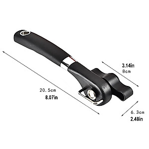 Edge-Side-Cut Safety Can Opener Smooth Edge-Food Grade Stainless Steel Cutting Can Opener for Kitchen & Restaurant