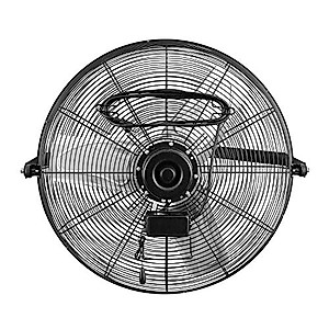 OEMTOOLS OEM24895 18 Inch Workstation Fan, 3853 CFM Max. Industrial Wall Fan, 360 Degree Rotating 18 Inch Wall Mount Fan, Barn Fans for Livestock