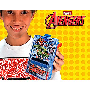 JARU Marvel Avengers & Spiderman Mini Pinball Machine for Kids (2 Toys) Handheld Games & Office Desk Games. Retro Vintage Toys Table Top Arcade Games. AB-6807-2