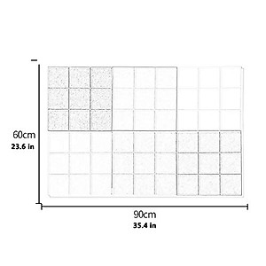 Wall decoration Self-Adhesive Wall Stickers Message Board X6, DIY Felt Small Square Bulletin Board, Children's Protective
