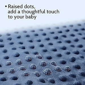 GFU Baby Blanket for Boys and Girls, Soft Minky Infant Receiving Blanket with Dotted Backing Double Layer, Newborn Toddler Bed Blanket with Antler Arrow Printed, Navy Blue, 30 x 40 Inch