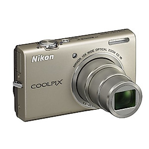 Nikon COOLPIX S6200 16 MP Digital Camera with 10x Optical Zoom NIKKOR ED Glass Lens and HD 720p Video (Silver)