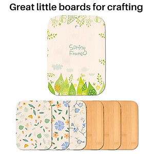 Bamboo Cutting Board Set for Kitchen,Small Cutting Boards with Holder,Serving Boards for Sandwich Cheese Meal Breakfast