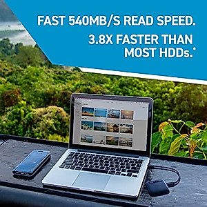 Crucial X6 500GB Portable SSD - Up to 800MB/s - PC and Mac - USB 3.2 USB-C External Solid State Drive - CT500X6SSD9