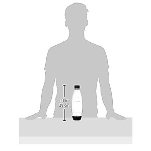 SodaStream Sparkling Water Machines Bottles 1 Twin Pack, 2 x 1 Litre, Black, 2000 Millilitre