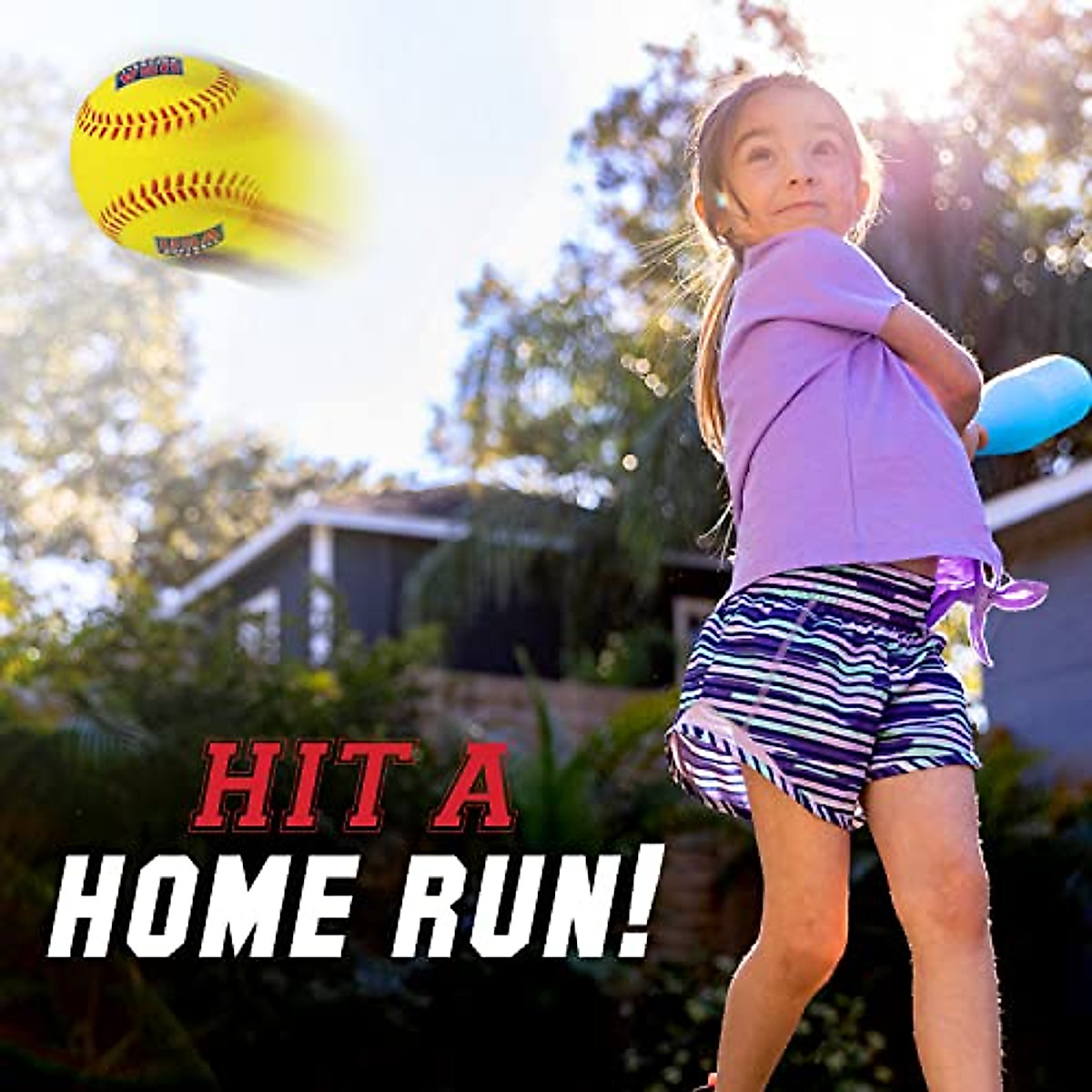 Franklin Sports Foam Practice Softballs - (4) USA Softball Official Size Foam Softballs for Kids - Squishy Foam Softball Balls - Great for Youth Training + Practice, Yellow