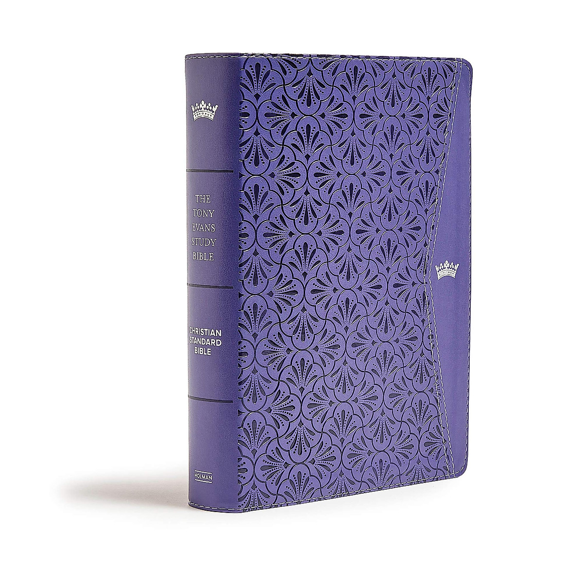CSB Tony Evans Study Bible, Purple LeatherTouch, Indexed, Black Letter, Study Notes and Commentary, Articles, Videos, Charts, Easy-to-Read Bible Serif Type