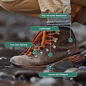 Danner Mountain 600 Hiking Boots for Women - Waterproof, Durable Suede Upper, Breathable Lining, Triple-Density Footbed & Vibram Traction Outsole, Saddle Tan - 6.5 M