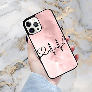 Medicine Hospital Heartbeat Stethoscope Heart Medical Nurse Case - Compatible with iPhone 14 - Durable Non-Slip TPU Rubber Shockproof Slim Case (14)