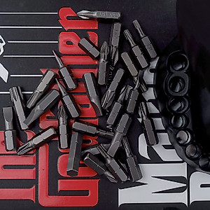 Magoog Denture Drill Bit Holder,Gag Gift for Dentist,3D Sculpture Desk Decor,1/4” Hex Bit Screwdriver,2-in-1 Screwdriver& Desk Gadget,Magnetic Gums with 28PCS Bits,Red