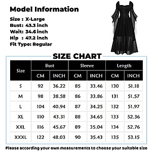 Renaissance Faire Costume Women Party Dress Gothic Dresses Halloween Costume Woman Halloween Costume Women Costumes Snow White Costume for Women Peasant Dress Medieval Dress for Women（4-White,Small）