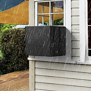 AFEION Window Air Conditioner Cover Outdoor, Outside Window AC Units Cover AC Unit Covers with Free Drawstring, 27.5W x 25D x 19H inches