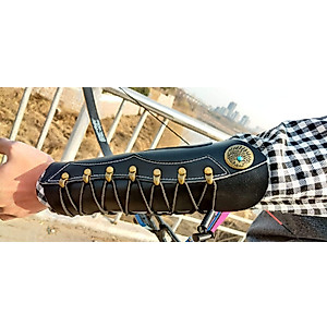 Windfulogo PU Leather Archery Arm Guard Hand Protector Brace Longbow Hunting Shooting Black