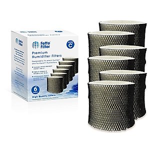 Fette Filter - Humidifier Wicking Filter Compatible with Holmes HWF65, HWF65PDQ-U - Filter C. (Pack of 6)