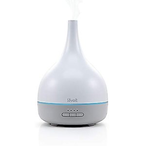 LEVOIT Essential Oil Diffuser, Aromatherapy Diffuse, Cool Mist Humidifier,300ml Aroma Diffuser with 7 Color Lights & Timer, Auto Shut-off, for Home Bedroom