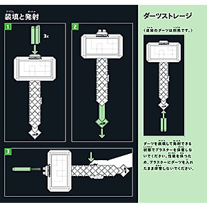 NERF Minecraft Stormlander Dart-Blasting Hammer, Fires 3 Darts, Includes 3 Official Elite Darts, Pull-Back Priming Handle
