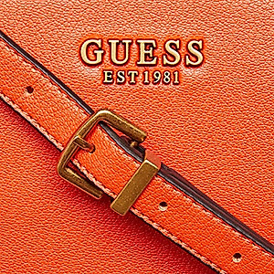 GUESS Womens Kristle Girlfriend Satchel, Flame, One Size US