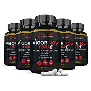 (5 Pack) Vigor Now Max 1600MG All Natural Advanced Men's Health Formula 300 Capsules