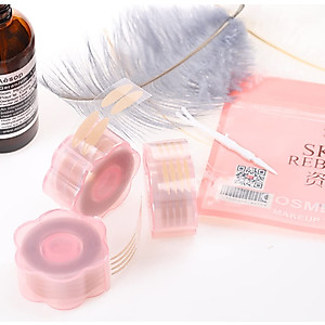 VASANA 1800PCS Beige Three Different Shapes Double Eyelid Tape Tool Invisible Beauty Double Eyelid Tape Stickers Makeup Breathable Big Eye Decoration for Mono-eyelids