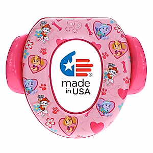 Nickelodeon Paw Patrol "Skye and Everest" Soft Potty Seat for Toilet Training Kids, Pink, Standard