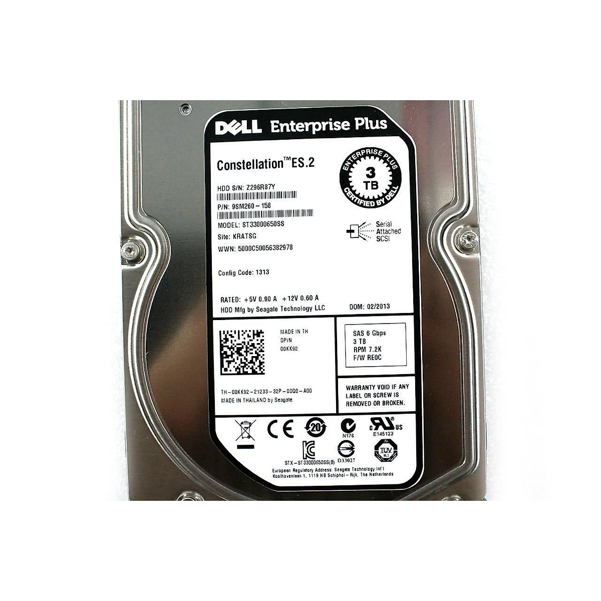 Dell 0KK92 EQUALLOGIC 3TB NL SAS 3.5
