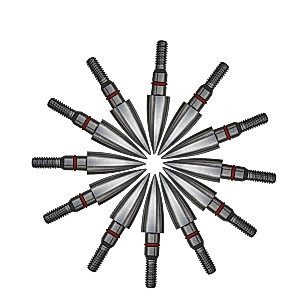 5/16″ 100 Grains Field Points arrowheads, Stainless Steel Archery Target Bullet Point Sharp Targethead Screw in Broadheads (1 Dozen 12 PCS) (5/16″100Grain-C, 5/16″)