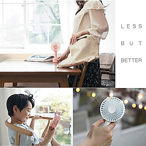 Portable Handheld Fan, Personal Small Mini Battery Operated Desk Fan for Bedroom Camping Outdoor Office Travel (Sakura pink)