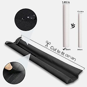 Door Draft Stopper, Draft Stopper for Bottom of Door 30-36",Under Door Draft Stopper Weather Stripping,Door Sweep Soundproof, Black