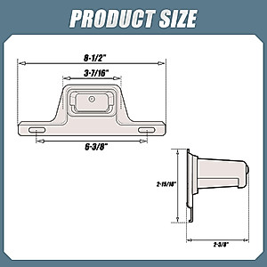 gunhunt 1 PC Truck License Plate Light, 8.4" x 2.9" x 2.3" 2 LED License Plate Light IP67 Waterproof Dustproof with Mounting Bracket, Drain Hole Light Holder Bracket, Universal for Trucks (Black)