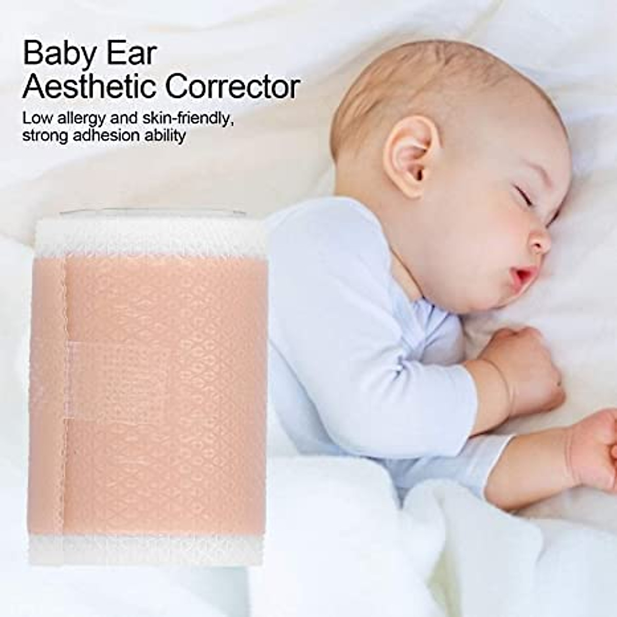 Baby Auricle Valgus Correction Patch, Silicone Ear Aesthetic Corrector, Newborn Baby Ear Aesthetic Correctors, Kids Infant Protruding Ear Patch Stickers, Baby Silicone Gel Ear Tape 4cmx50cm