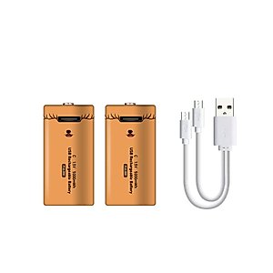 PULOMI New USB C Lithium ion Rechargeable Battery, High Capacity 1.5V 5000mWh Rechargeable C Battery, 2.5 H Fast Charge, 1200 Cycle with Type C Cable, Constant Output,2-Pack