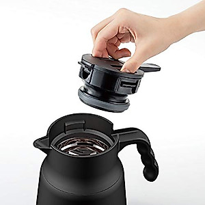 Hario V60 Stainless Steel Server Plus, 800ml, Black