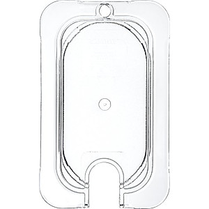 Carlisle FoodService Products 10337U07 StorPlus Ninth Size Polycarbonate Universal Flat Surface Notched Food Pan Lid, Clear (Pack of 6)