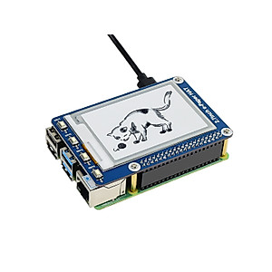 waveshare 2.7inch E-Ink Display HAT Compatible with Raspberry Pi 4B/3B+/3B/2B/B+/A+/Zero/Zero W/WH/Zero 2W Series Boards 264x176 Resolution SPI Interface