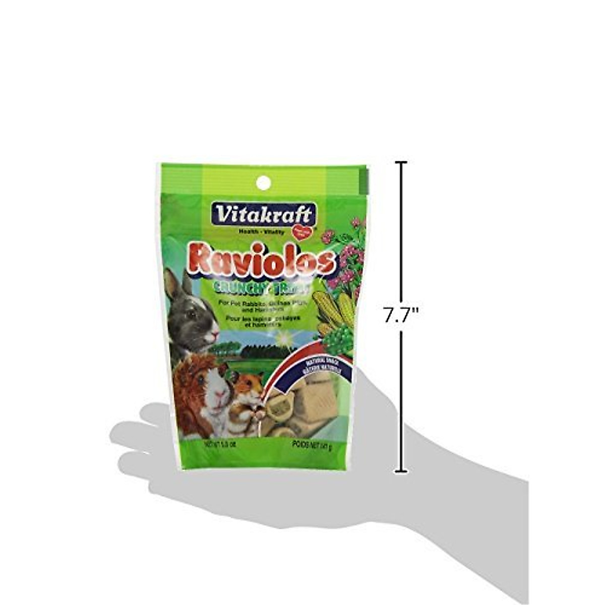 Vitakraft Raviolos Crunchy Treat for Pet Rabbits, Guinea Pigs & Hamsters, 10 Ounce Pouch