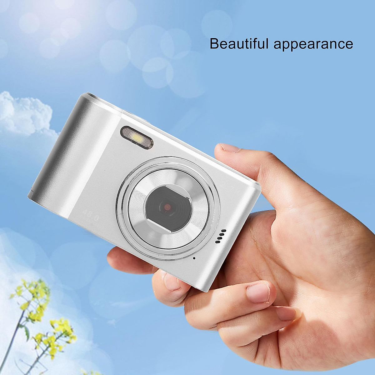 Portable Digital Camera, 44MP 1080P 16X Zoom HD Auto Focus Mini Camcoder, 700mAh Vlogging Camera Travel Video Camera, for Seniors Students Kids