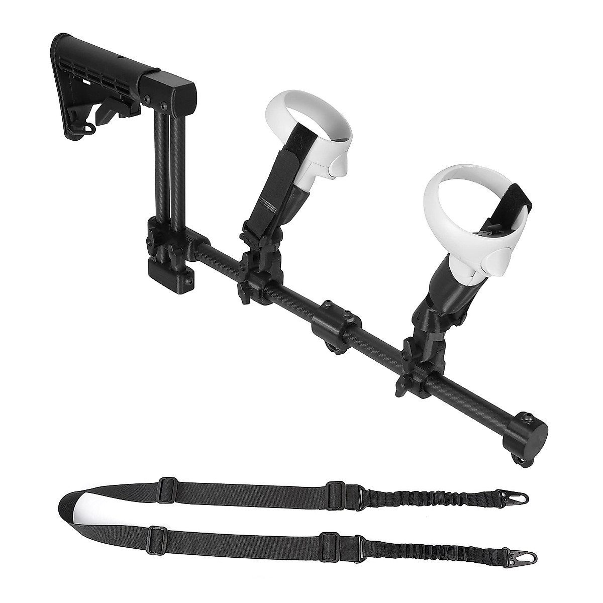 DeadEyeVR Annihilator 2 - VR Magnetic Carbon Fiber Rifle Adapter Stock Controller Attachment Accessory for Virtual Reality (Oculus / G2 - Sling - AR15)