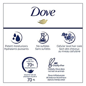 Dove Hair Therapy Shampoo For Thin, Fine Hair Strength and Fullness Boost Sulfate Free Shampoo for 2X Visibly Fuller, Thicker Hair 13.5 oz