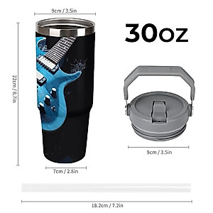 SYJTGDE Large Capacity Car Cup Blue Guitar Fashionable Upgrade Car Cup Advanced And Beautiful Travel Cup