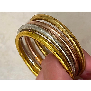 EMME EVERYDAY RAIN or SHINE INTERLOCKING BRACELETS THAI (DARKGOLD, MED)