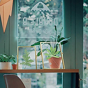 AceList 5 x 7 + 4 x 6 Glass Photo Frame Collection Simple Metal Geometric Picture Frame with Plexiglas Cover