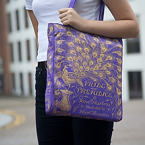 Pride and Prejudice Purple Tote Bag and Clutch Purse Bundle