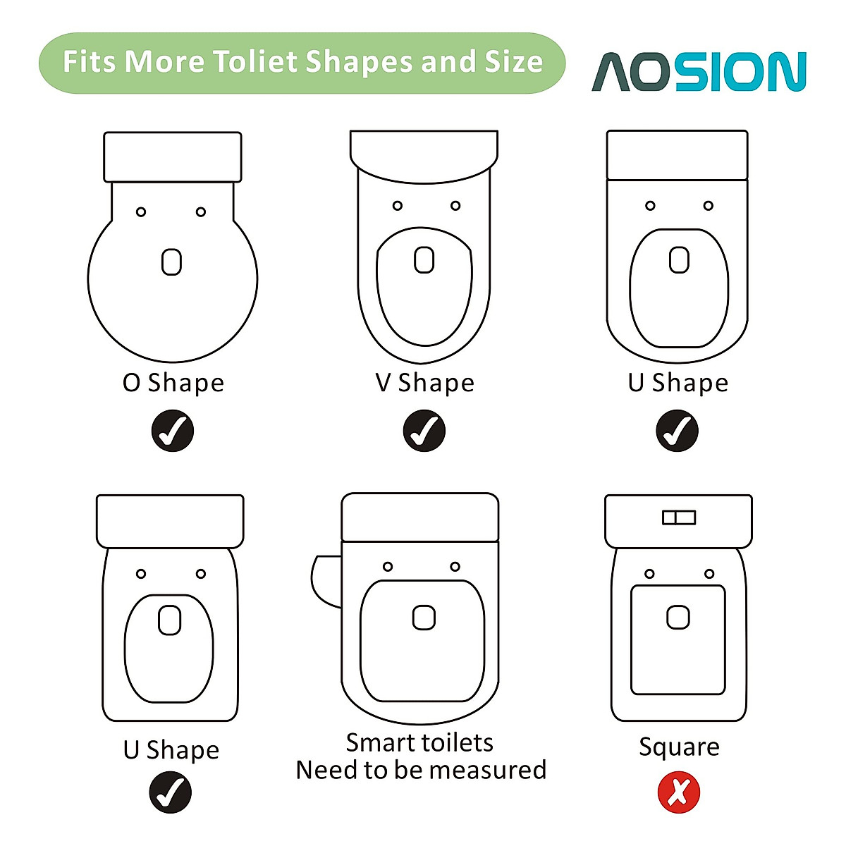 AOSION-Potty Training Seat with Step Stool Ladder, Potty Seat with Ladder for Kids,Adjustable Toddler Toilet Training Seat for Boys and Girls with Non-slip Soft Pads,Safety Handle (Grey)