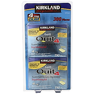 Kirkland Signature Quit Smoking Nicotine Gum, 4 mg (380 Pieces)