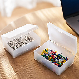 2 Pack Cotton Pads Holder Organizer for Travel Plastic Cotton Swab Balls Box Holder Qtip Dispenser Storage Canister Cosmetic Pads for Bathroom Canister Storage Organization, Vanity Makeup Organizer