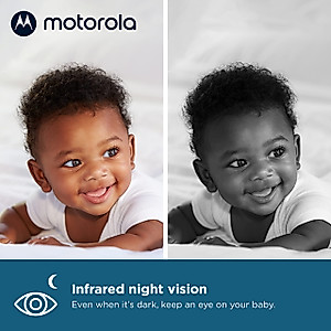 Motorola VM482 ANXL Indoor Video Baby Monitor W/Camera & Mood Light, 1000ft Range, 2.8" Color Screen, 1-Way Audio, Manual Pan/Tilt, Digital Zoom, Sound Level Indication, Night Vision