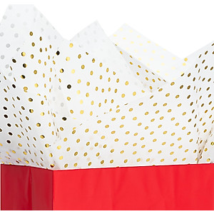 K-Kraft Birthday Metallic Tissue Paper – 102 Sheets – 20x20 Inch Sheets – 33 Red Sheets, 24 White Sheets, 45 Printed Sheets – Gift Wrapping Paper – Crafts by K-Kraft