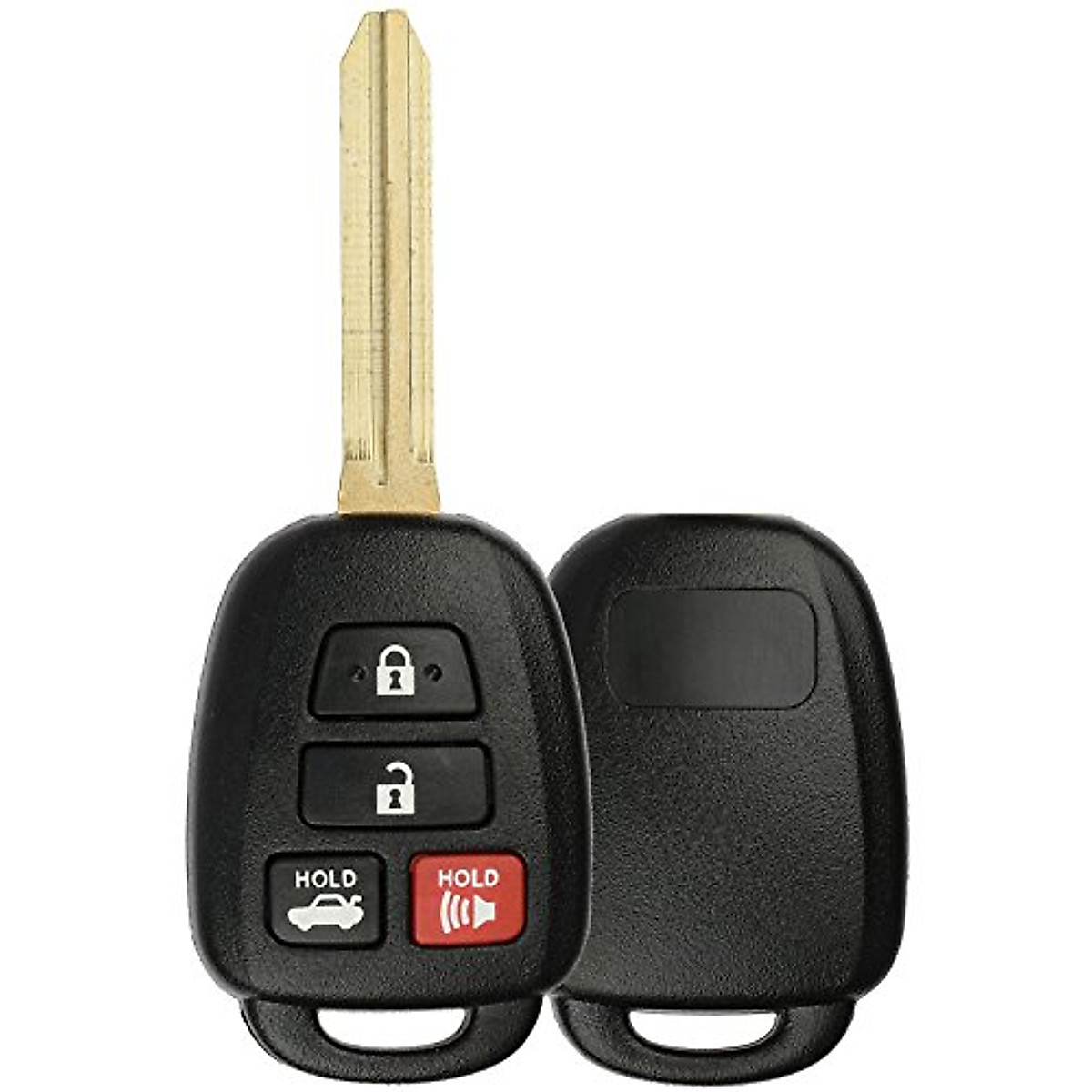 KeylessOption Keyless Entry Remote Uncut Car Blank Key Blade Case Fob Shell for Toyota Camry Scion HYQ12BDM