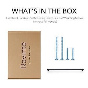 Ravinte 1 Pack 12-3/5 Inch Kitchen Square Cabinet Handles Matte Black Cabinet Pulls Black Drawer Pulls Kitchen Cabinet Hardware Kitchen Handles for Cabinets Cupboard Handles Drawer Handles