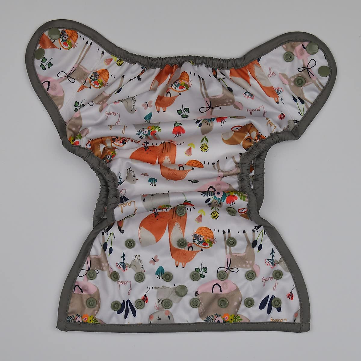 Sigzagor Baby Diaper Cover Nappy One Size 8lbs to 36lbs (Foxes Deers)